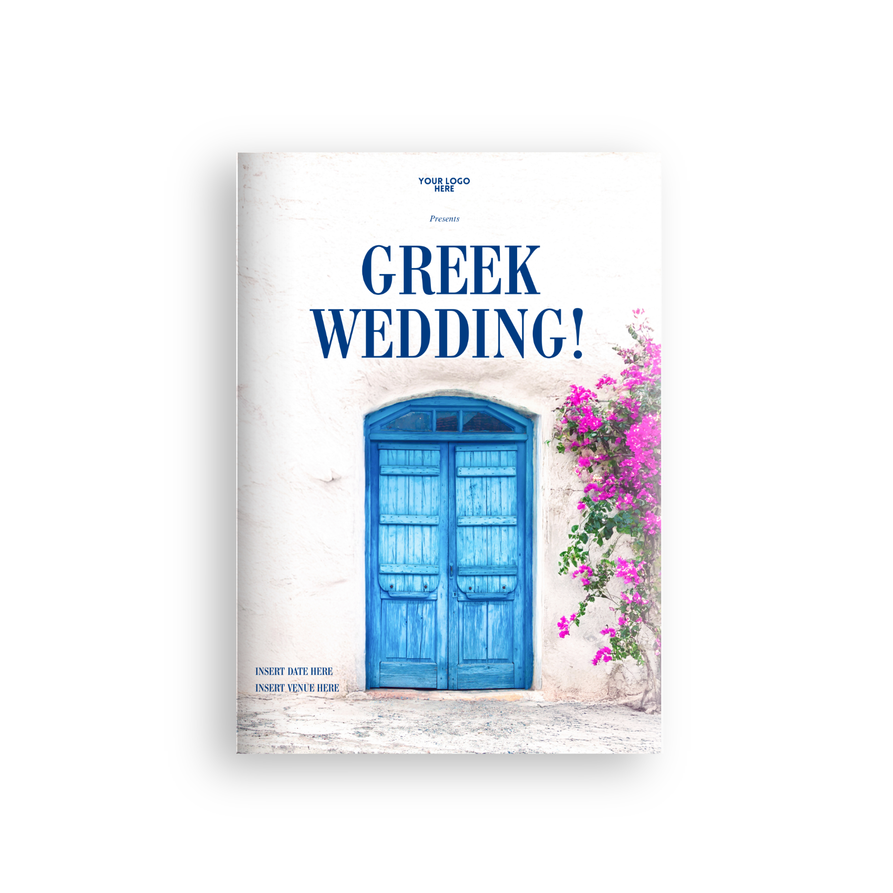 Greek Wedding Program Canva Template - A4 – Encore Templates